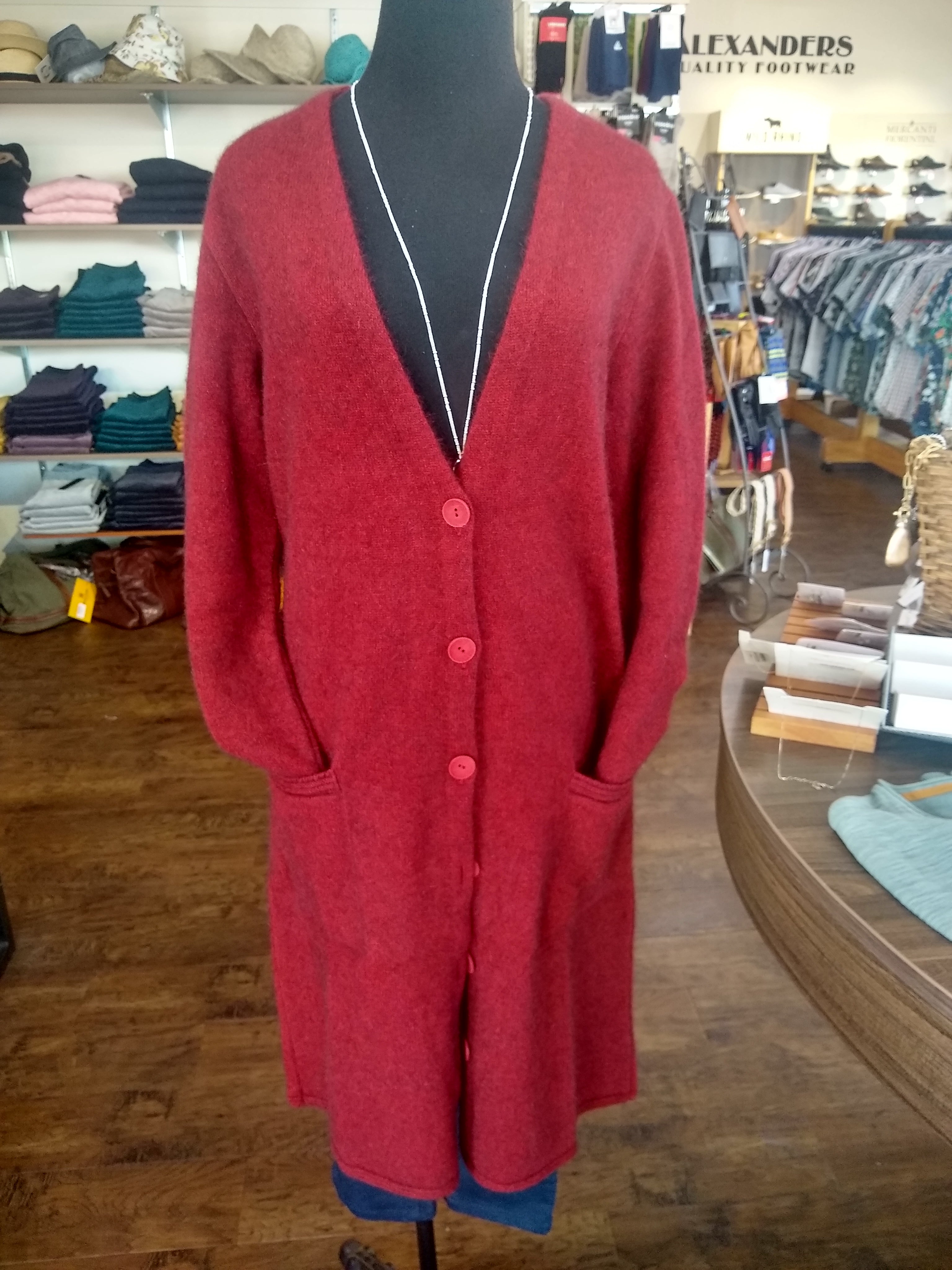 Noble Wilde Sangria Cocoon Coat Alexanders Apparel Hastings