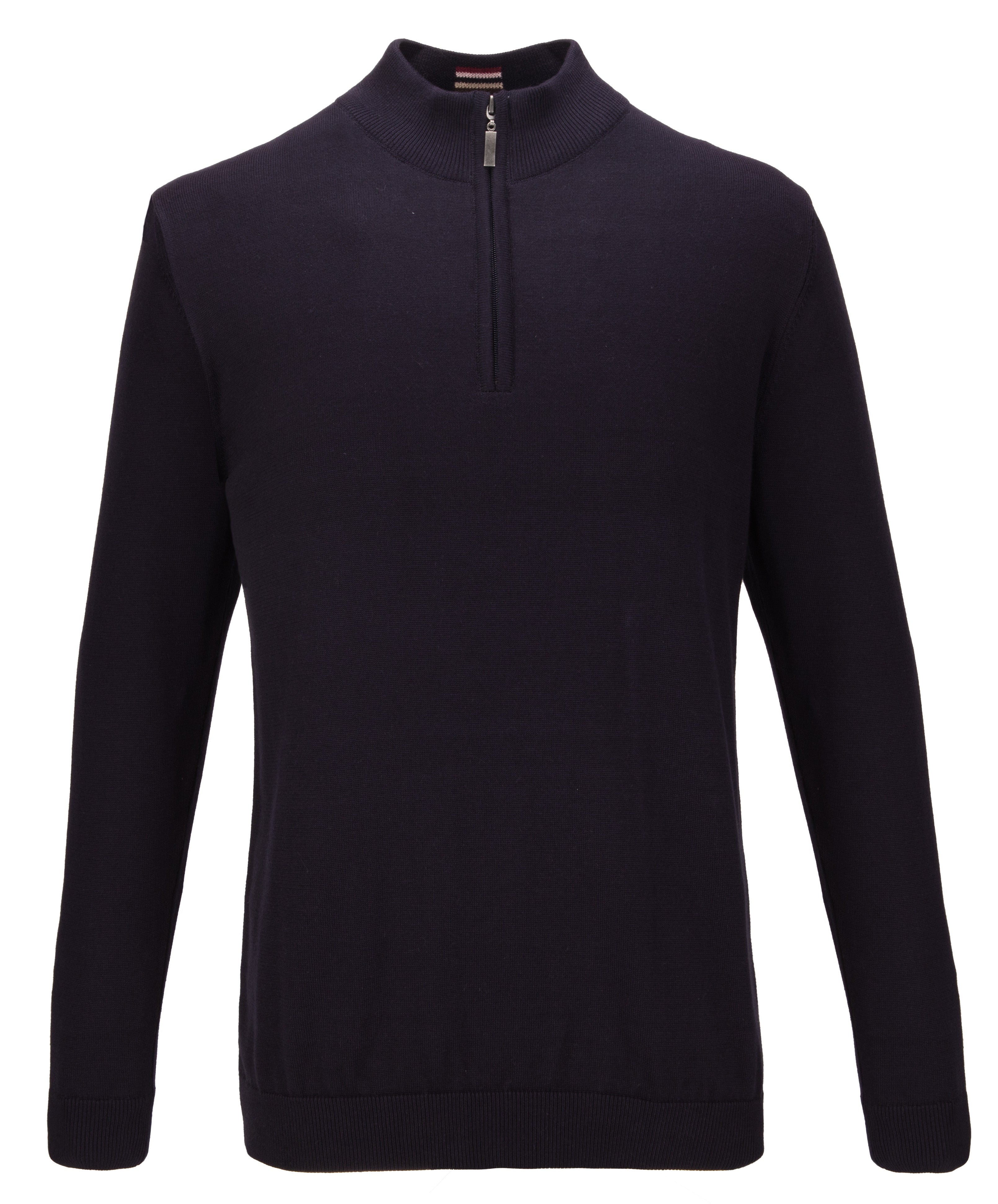 Guide London Navy Pure Cotton 1 2 Zip Pullover Alexanders Apparel